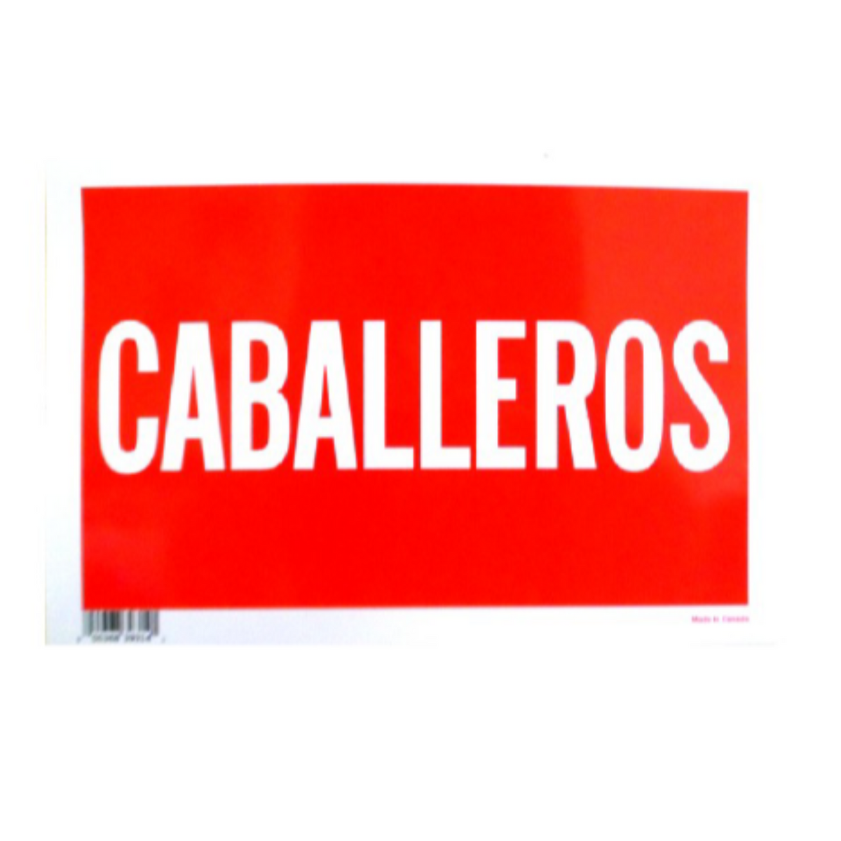 LETRERO "CABALLEROS" (5EA) — All Tools, Inc.